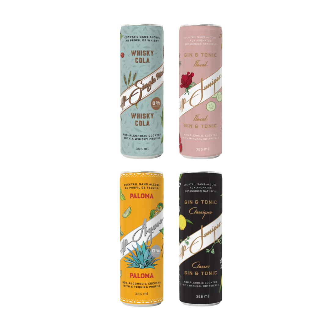 HP Juniper Non-Alcoholic Mocktails Variety Pack - Upside Drinks - Free ...