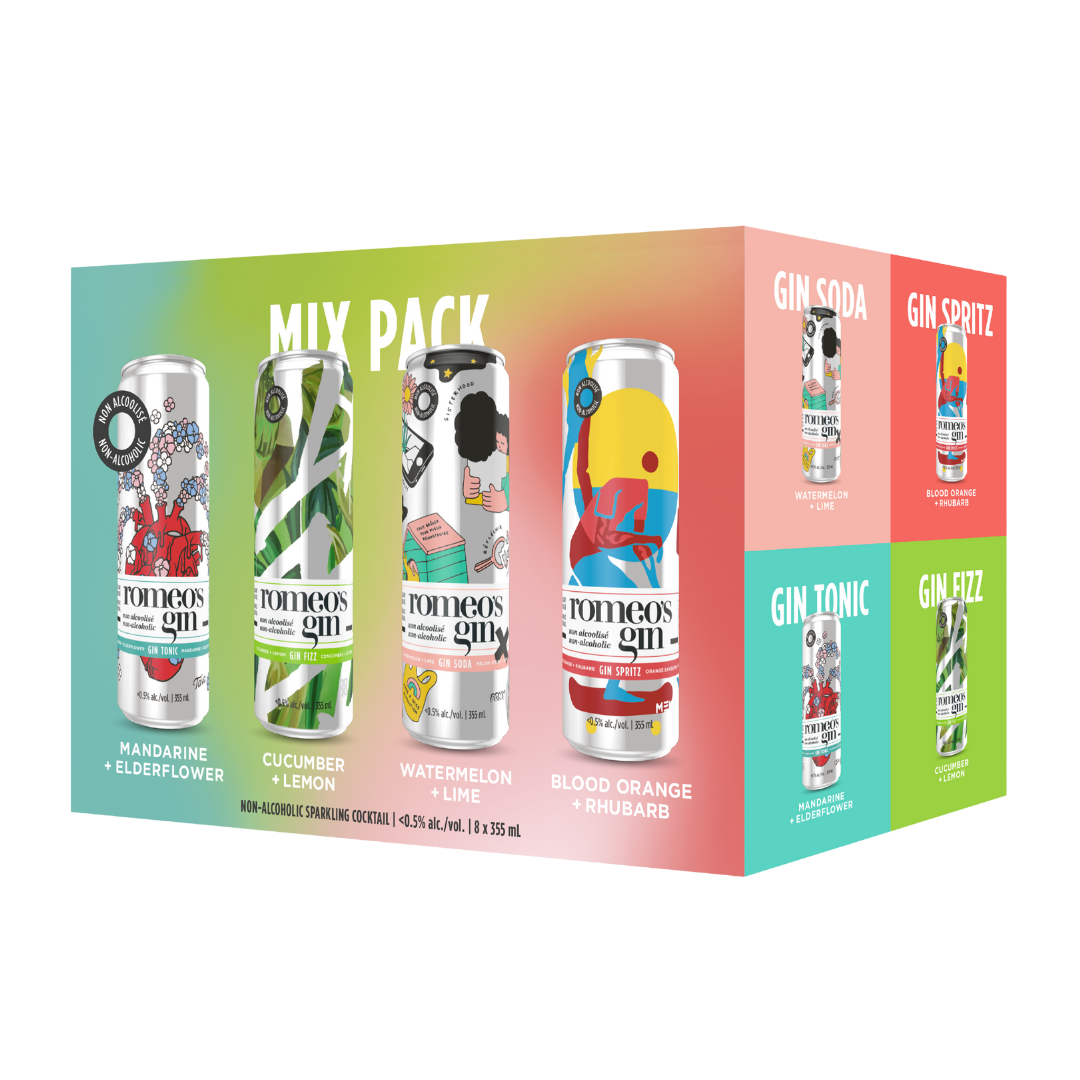 Non-alcoholic spirits - Romeo's Gin - Variety Pack (8 Pack) – Upside Drinks